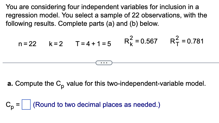 Solved a. ﻿Compute the Cp ﻿value for this | Chegg.com