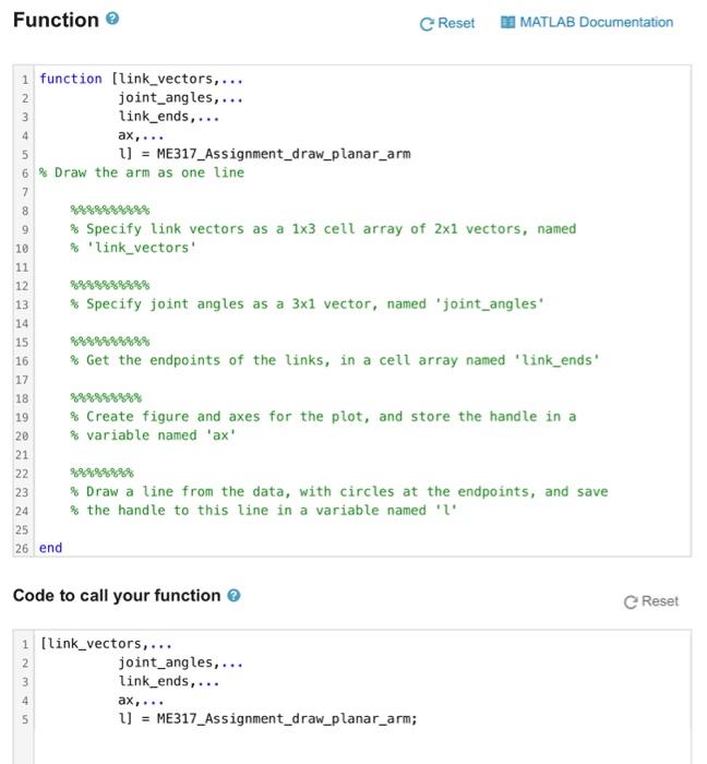 Solved Make a plot with a 3 -link arm. The arm links should | Chegg.com