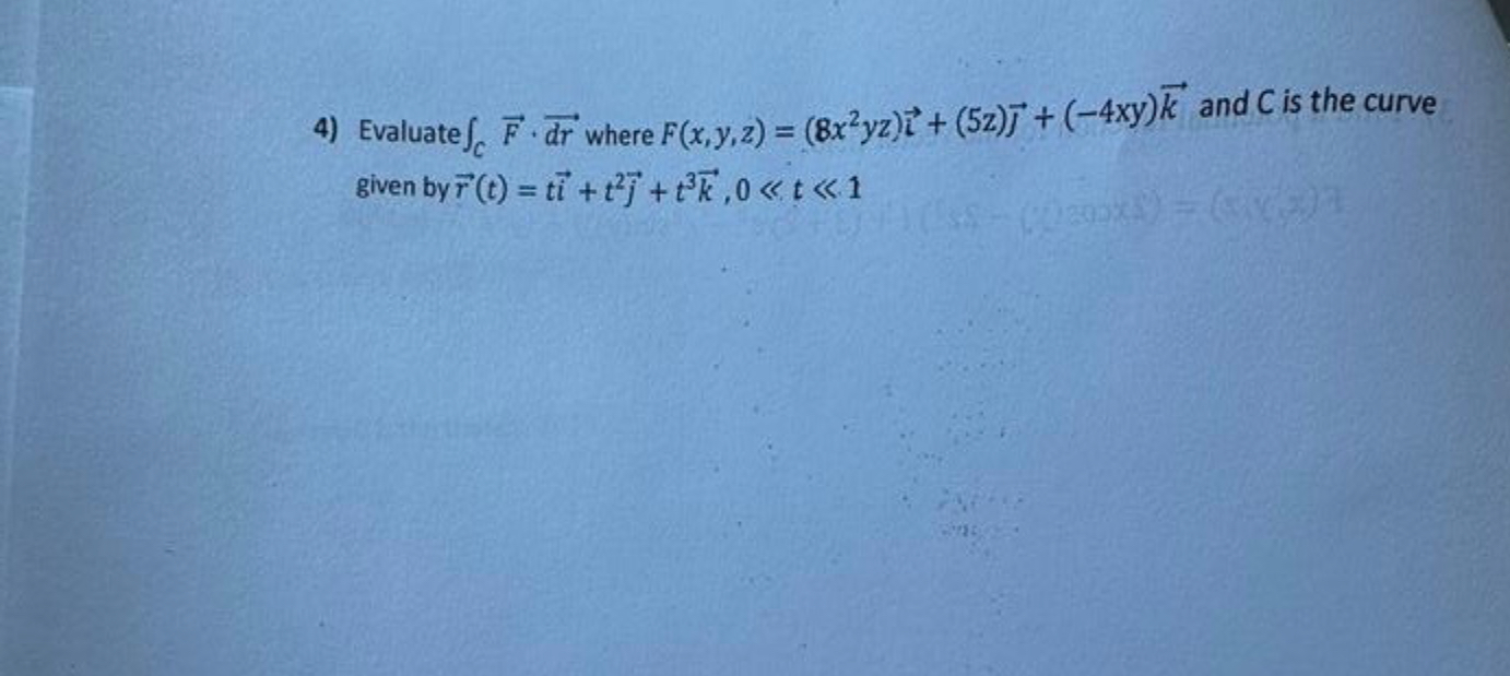 Solved Evaluate ∫C﻿vec(F)*vec(dr) ﻿where | Chegg.com