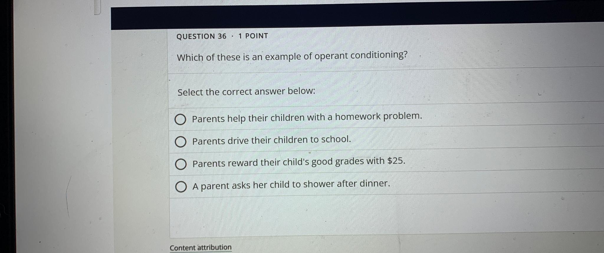Solved QUESTION 36*1 ﻿POINTWhich of these is an example of | Chegg.com