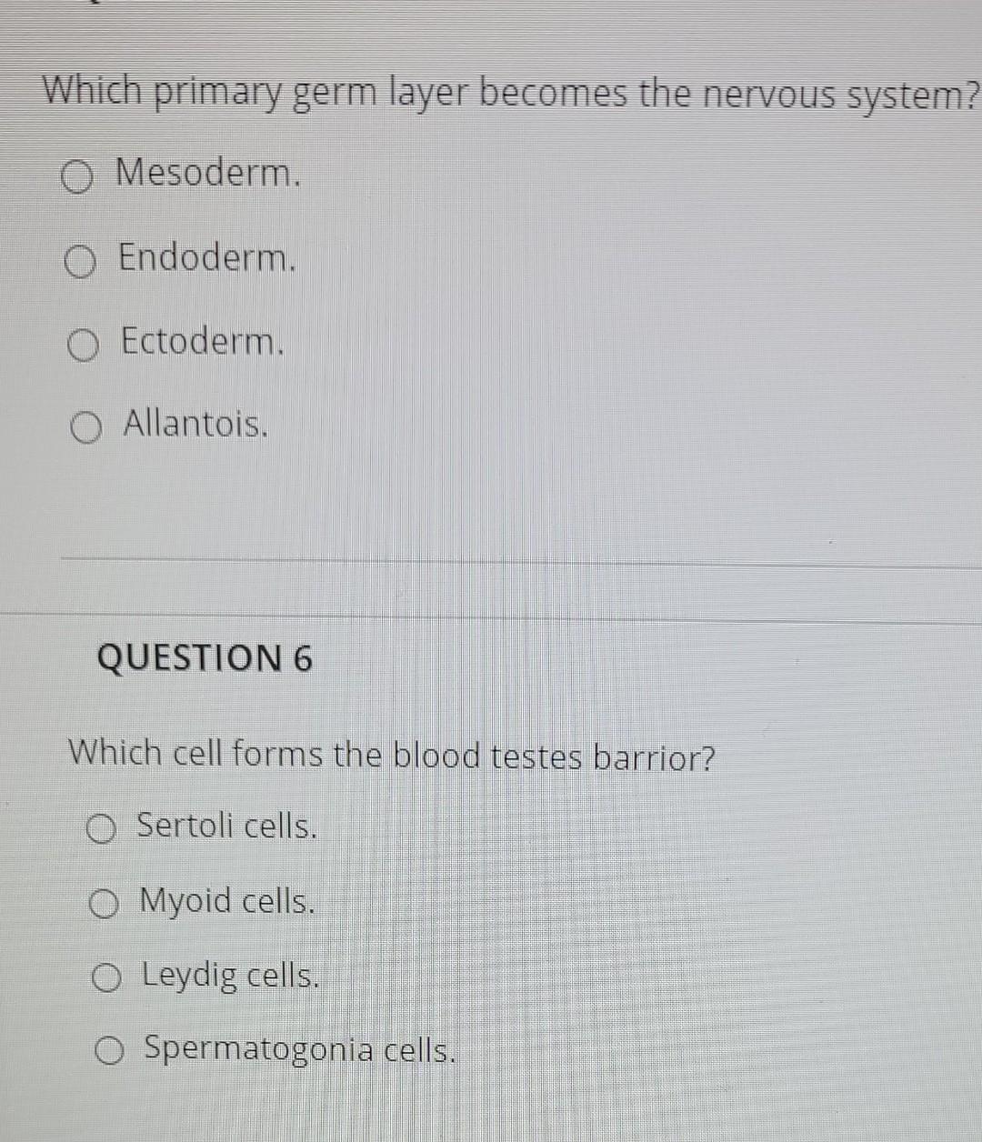 Solved Which primary germ layer becomes the nervous system? | Chegg.com