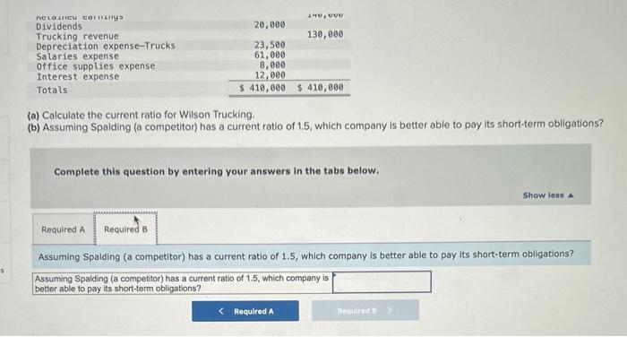 Solved Exercise 3-26 (Static) Computing the current ratio LO | Chegg.com