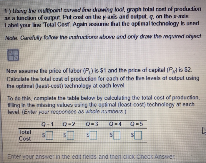 Solved 1.) Using the multipoint curved line drawing tool, | Chegg.com