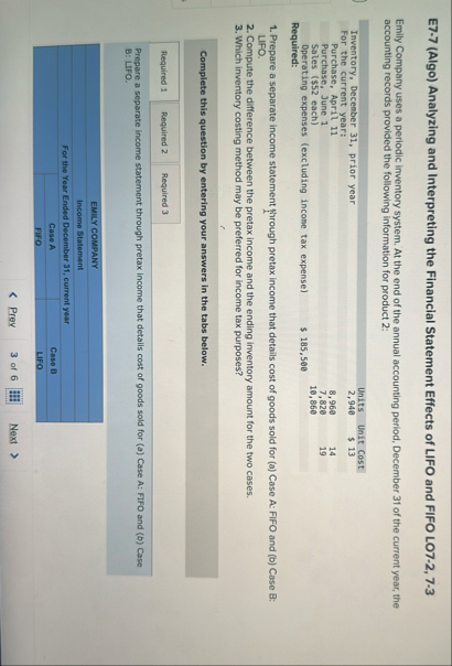 Solved E7-7 (Algo) ﻿Analyzing and Interpreting the Financial | Chegg.com