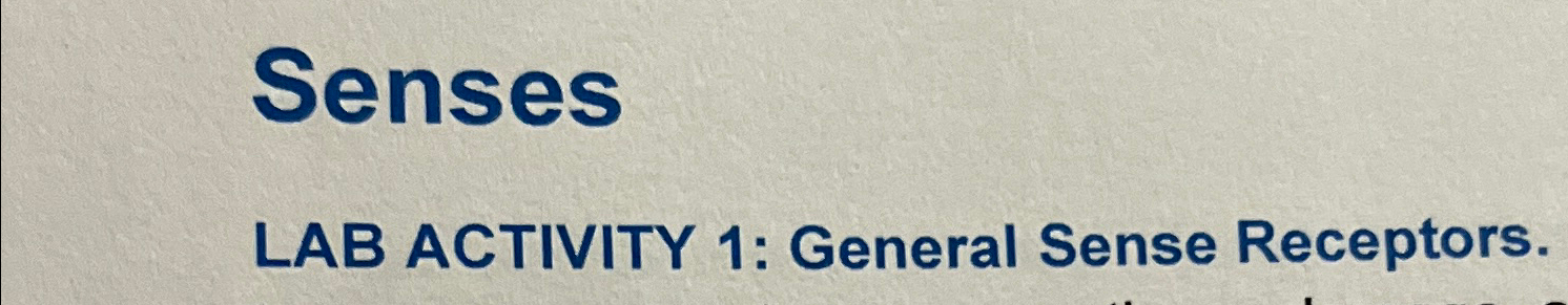 Solved SensesLAB ACTIVITY 1: General Sense Receptors. | Chegg.com