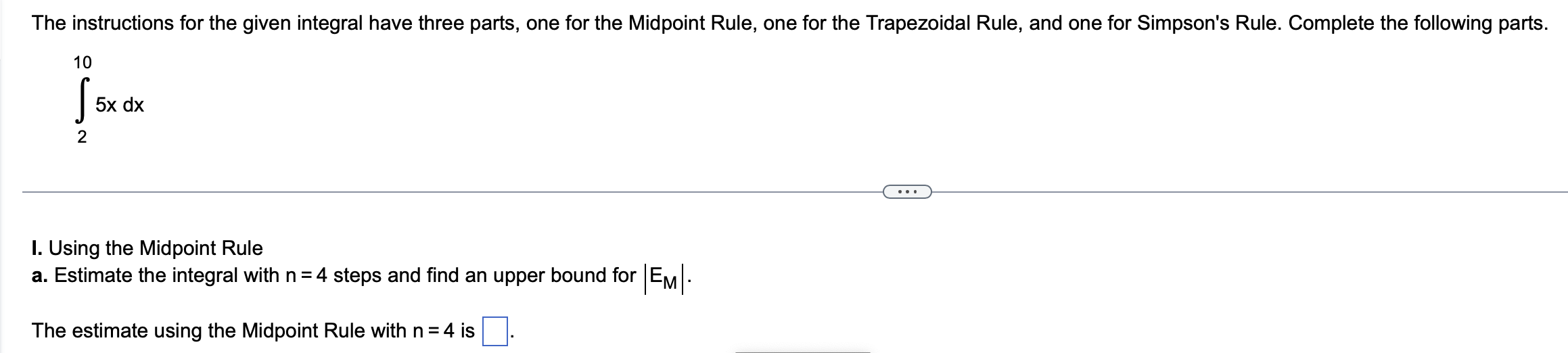 Solved The instructions for the given integral have three | Chegg.com