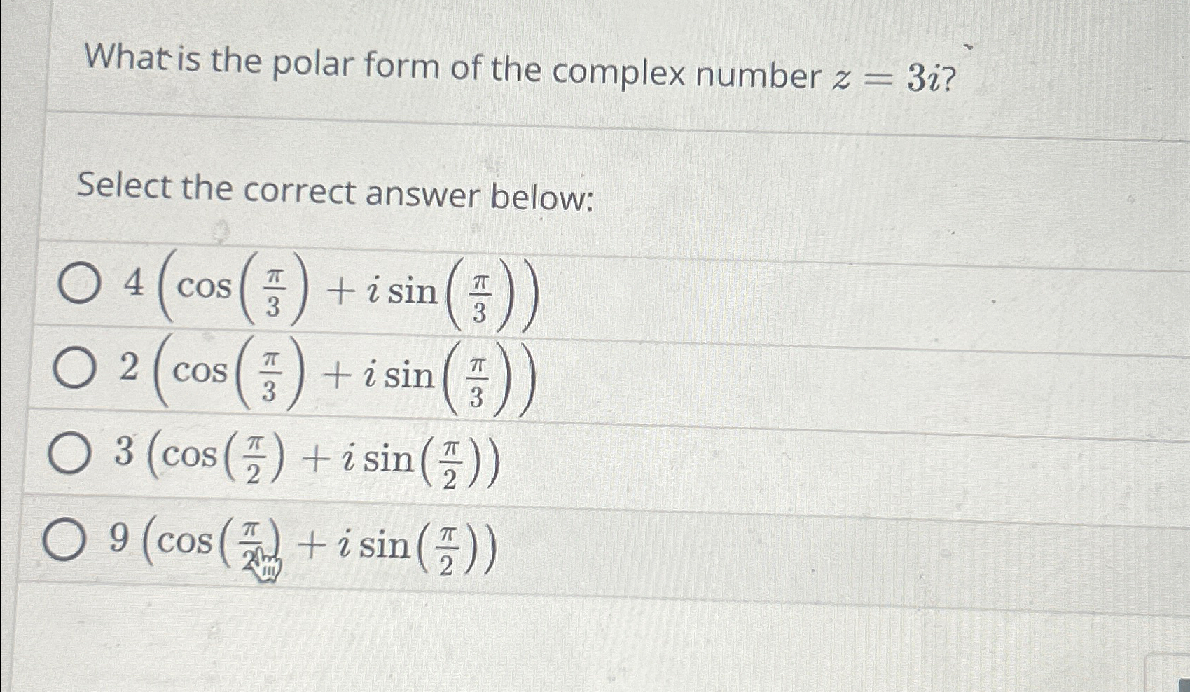 Solved What is the polar form of the complex number | Chegg.com