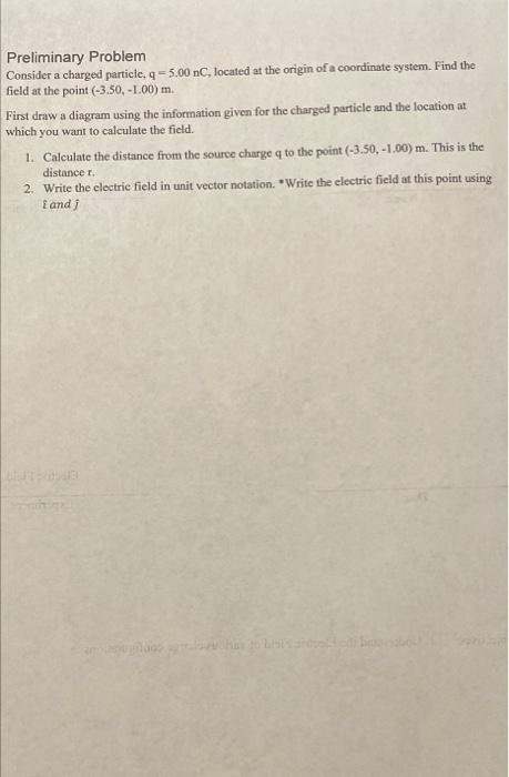 Solved Preliminary Problem Consider a charged particle, 9 | Chegg.com