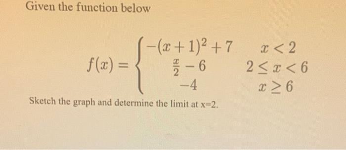 Solved Given the function below | Chegg.com