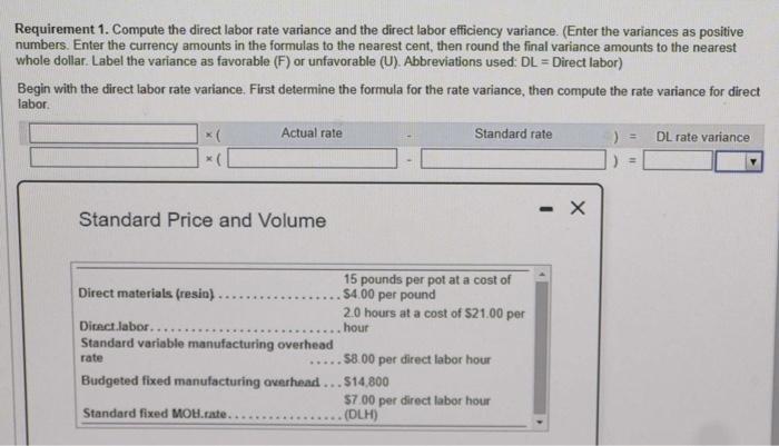 Solved Requirements 1 Compute The Direct Labor Rate