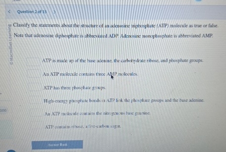 Solved Question 2 ﻿of 15 ﻿Classify the statements about the | Chegg.com