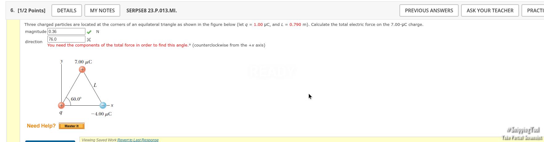 Solved Three charged particles are located at ﻿the corners | Chegg.com