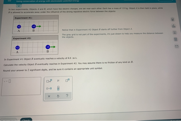 Solved Using Conservation of energy with electrostatic | Chegg.com