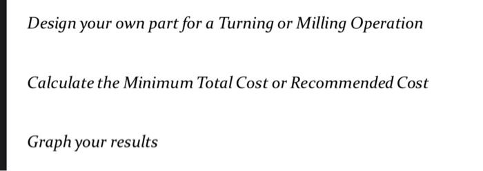 Design your own part for a Turning or Milling | Chegg.com