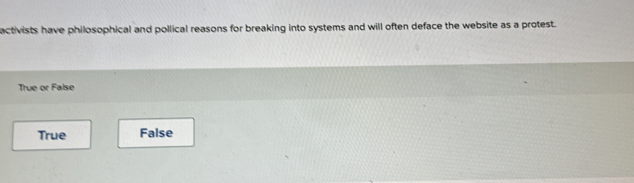 Solved activists have philosophical and pollical reasons for | Chegg.com