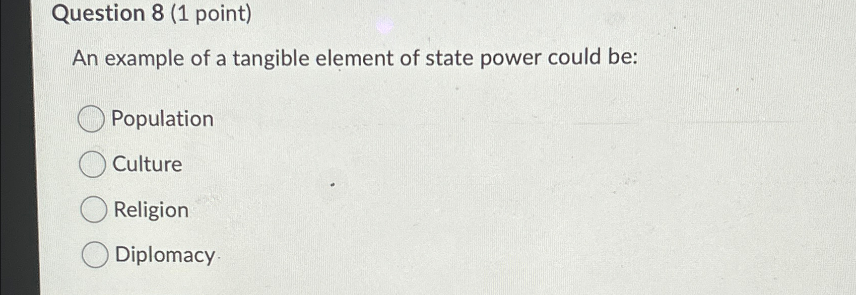 Solved Question 8 (1 ﻿point)An example of a tangible element | Chegg.com