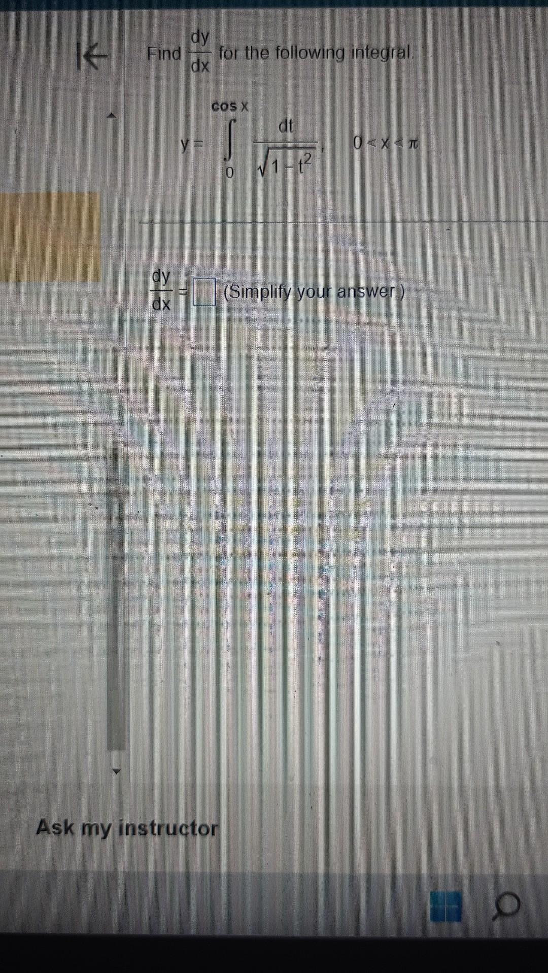 Solved Find dxdy for the following integral. | Chegg.com