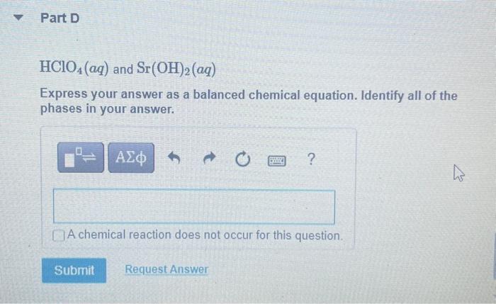 Solved HI(aq) and NaOH(aq) Express your answer as a balanced | Chegg.com
