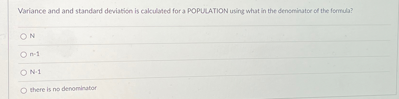 Solved Variance and and standard deviation is calculated for | Chegg.com