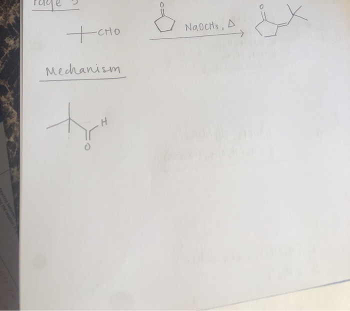 Solved та NaOCH3, I CHO Mechanism | Chegg.com