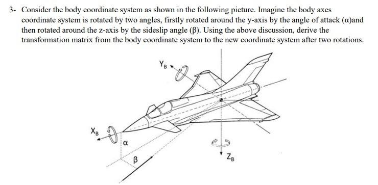 Solved 3- Consider the body coordinate system as shown in | Chegg.com