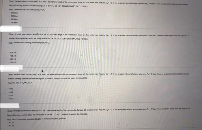 D: W140' cede con fare is on Andred Maced bending | Chegg.com