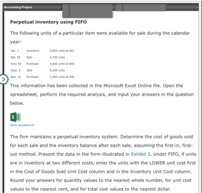 Solved Perpetual inventory using FIFO The following units of | Chegg.com