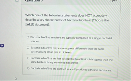 Solved Which one of the following statements does NOT | Chegg.com