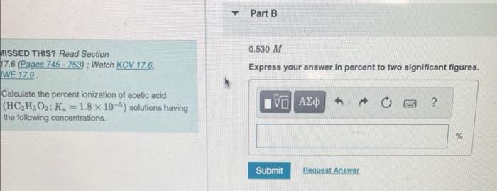 Solved Calculate the percent ionization of acetic acid | Chegg.com