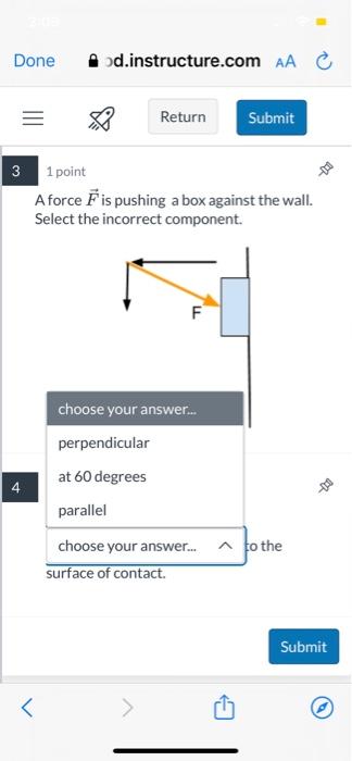 Solved Select the incorrect force vector acting on a cart | Chegg.com