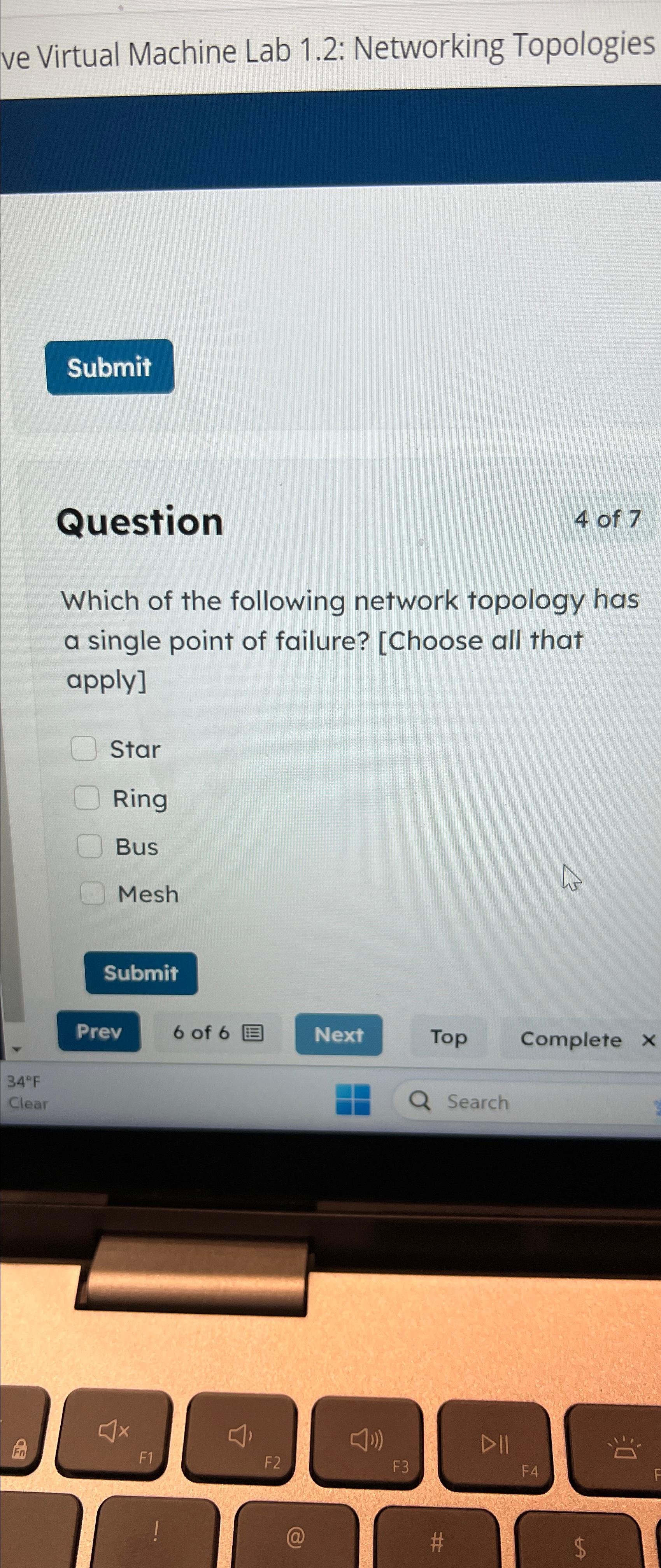 Solved ve Virtual Machine Lab 1.2: Networking | Chegg.com