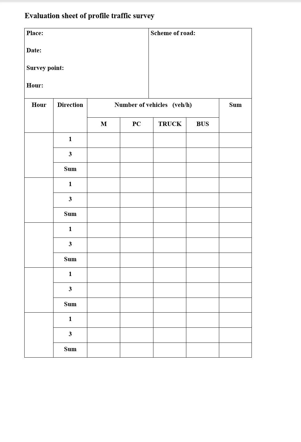 Sheet for calculate of design traffic volume for | Chegg.com