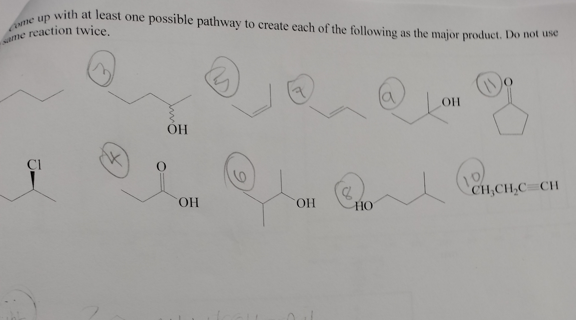 Solved come up with at least one possible pathway to create | Chegg.com