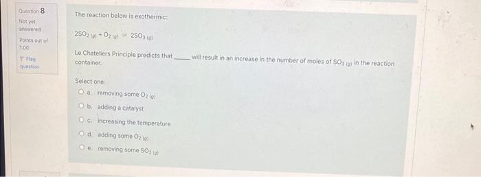Solved The reaction below is exothermic. | Chegg.com