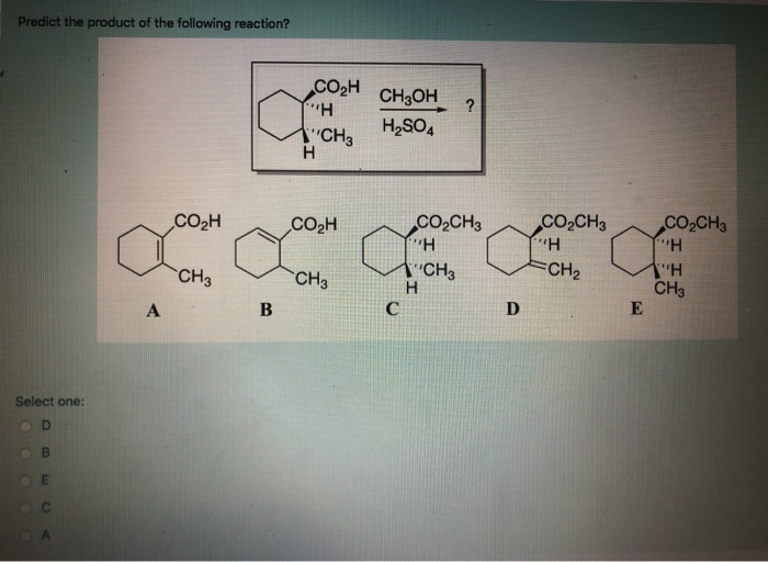 Solved Predict the product of the following reaction? CO2H " | Chegg.com