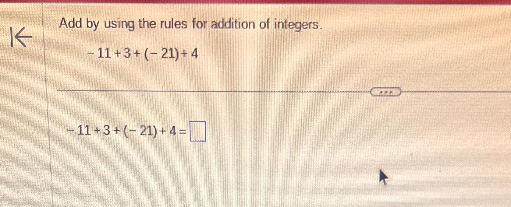 Solved Add by using the rules for addition of | Chegg.com