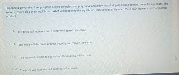 Solved Suppose demand and supply graph shows an inelastic | Chegg.com