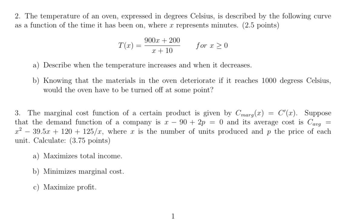 Solved The temperature of an oven, expressed in degrees | Chegg.com