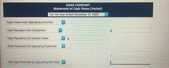 Solved Sage Company's income statement for the year ended | Chegg.com