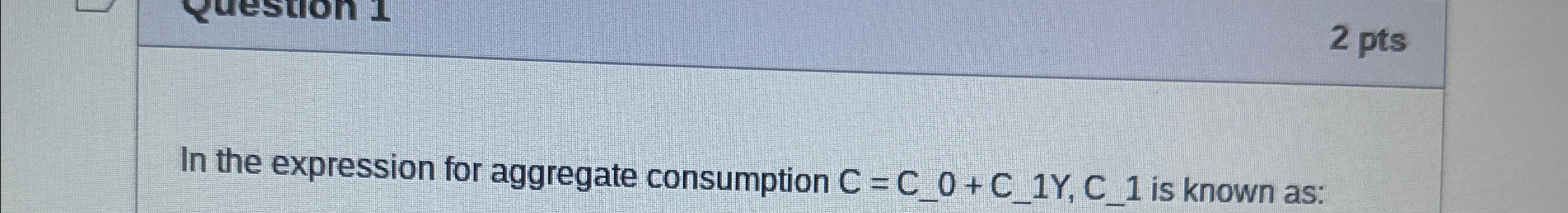 Solved In the expression for aggregate consumption | Chegg.com