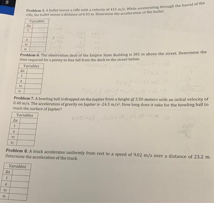 Solved Acceleration needs to be constant for these equations | Chegg.com