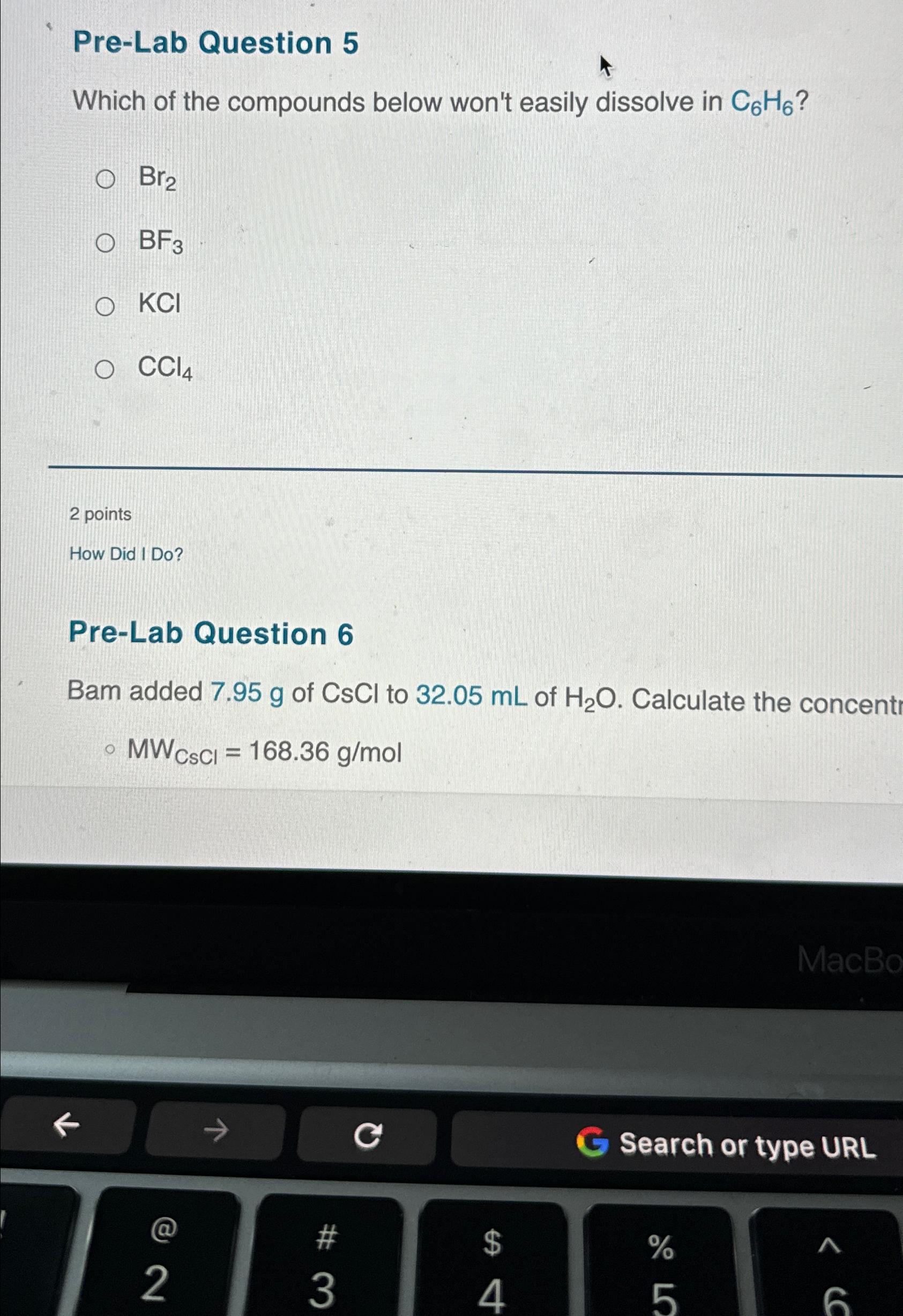Solved Pre-Lab Question 5\\nWhich of the compounds below | Chegg.com