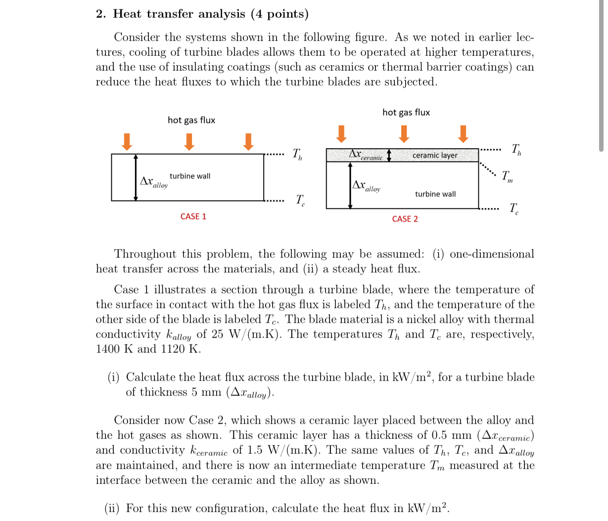 Solved Heat transfer analysis (4 ﻿points)Consider the | Chegg.com