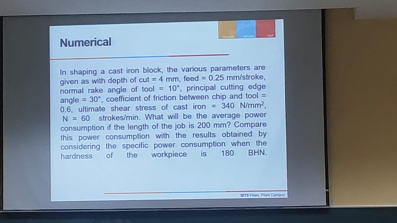 Solved NumericalIn shaping a cast iron block, the various | Chegg.com
