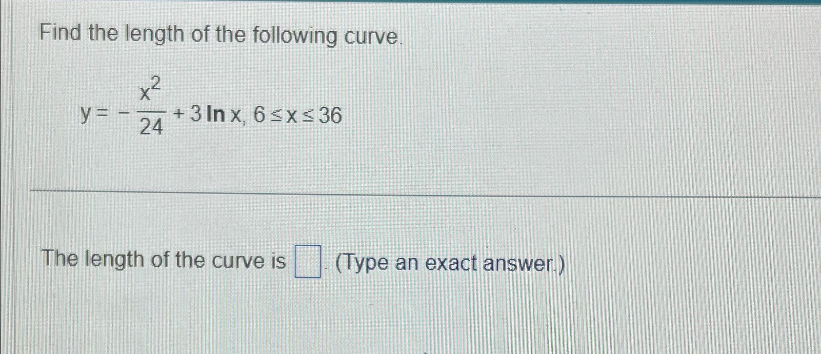 Solved Find the length of the following | Chegg.com