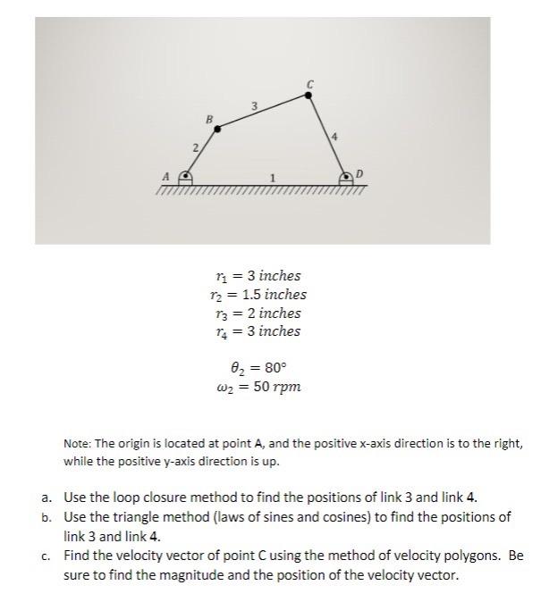3. ( 30 points) The drawing below shows a linkage | Chegg.com