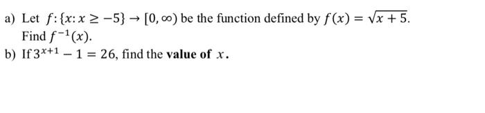Solved a) Let f: R - R defined by f(x) = 2x + 3 and g(x) = | Chegg.com