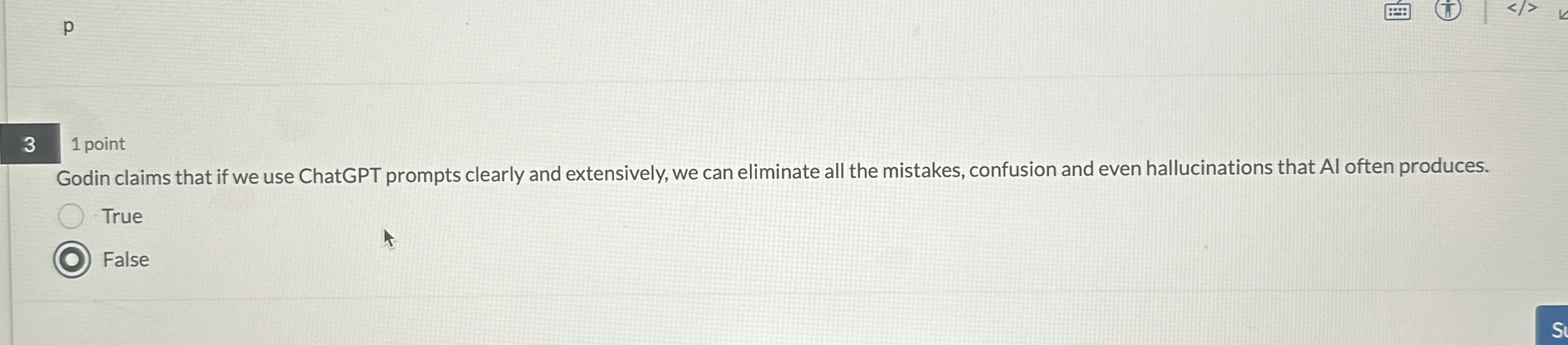 Solved 3p31 ﻿pointGodin claims that if we use ChatGPT | Chegg.com