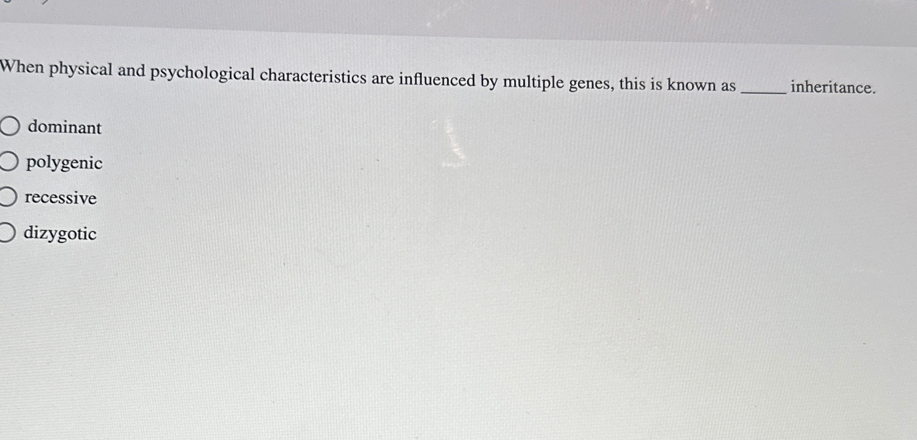 Solved When physical and psychological characteristics are | Chegg.com