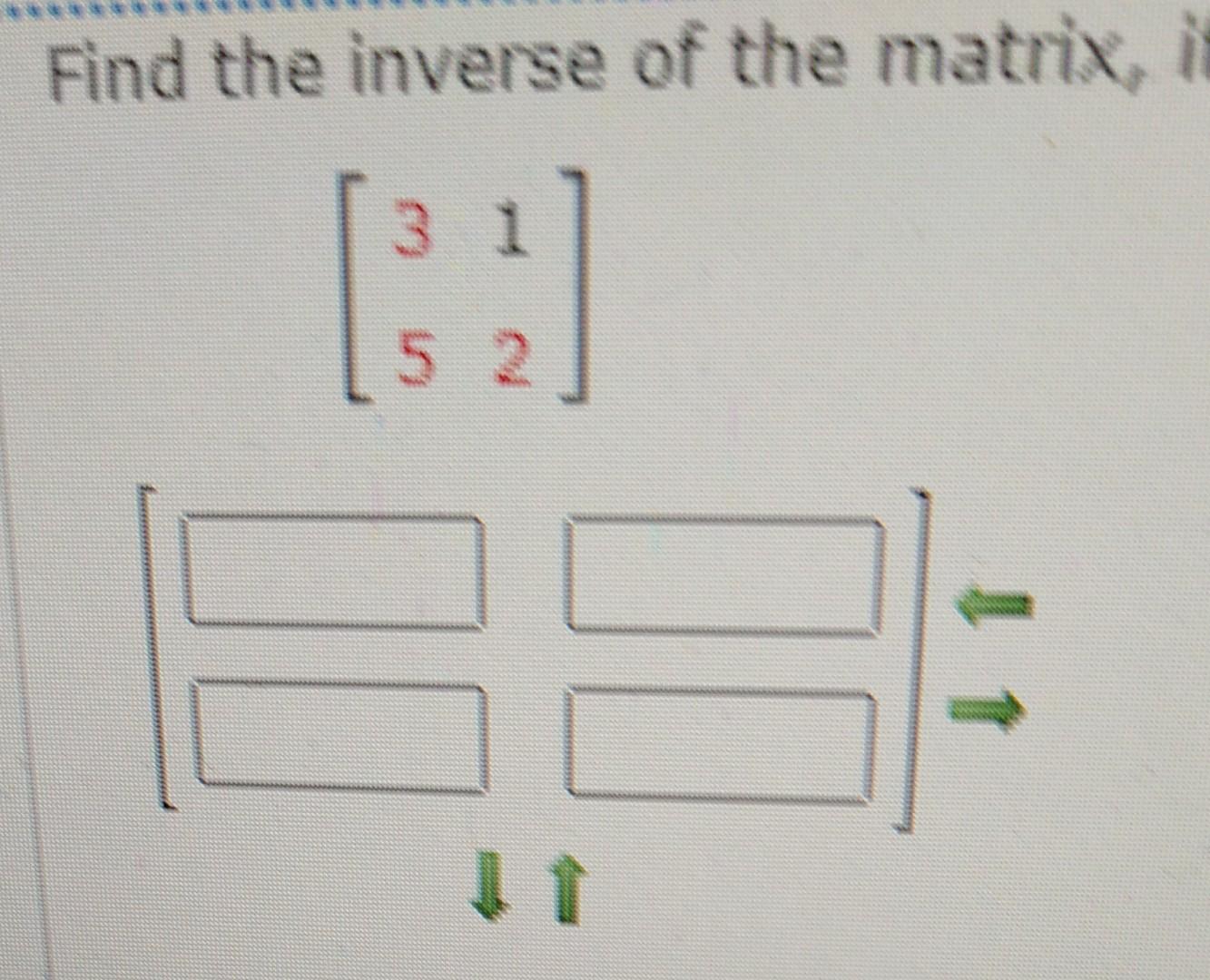 Solved Find the inverse of the matrix, it 3 I 1 | Chegg.com
